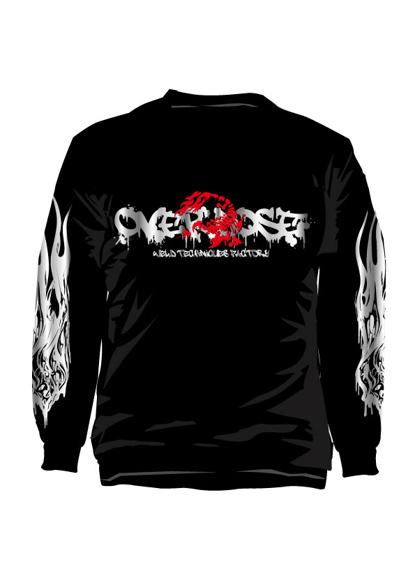 Weld x OVERDOSE トレーナーカラー/ブラック サイズ/M [(有)ウエルド]